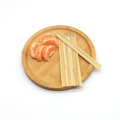 China Natural Round Long Bamboo Skewers 12cm Length Multi Purpose Use Hygienic for sale