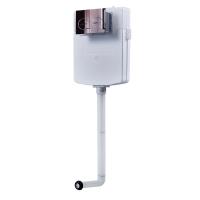 China Plastic Concealed Cistern Rubber Seal Chrome Push Button Functionality for sale