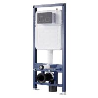 China 8.5/3 Liters Full Frame Concealed Cistern Ceramic Flush Valve Push Button for sale