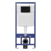 China HDPE Full Frame Concealed Cistern with Rectangular Design and Chrome Flush Button for sale