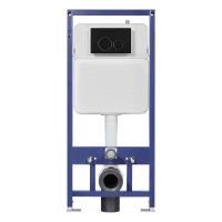 China Rectangular Full Frame Concealed Cistern with Dual Flush in White for sale