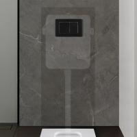China Plastic Concealed Water Tank with Push Button Flush Integration for sale