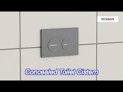 White / Black Soft Push Button Concealed Toilet Cistern For Dry / Prewall Over 125mm