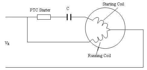 Beginnende Kring met PTC de Aanzet van de Thermistormotor