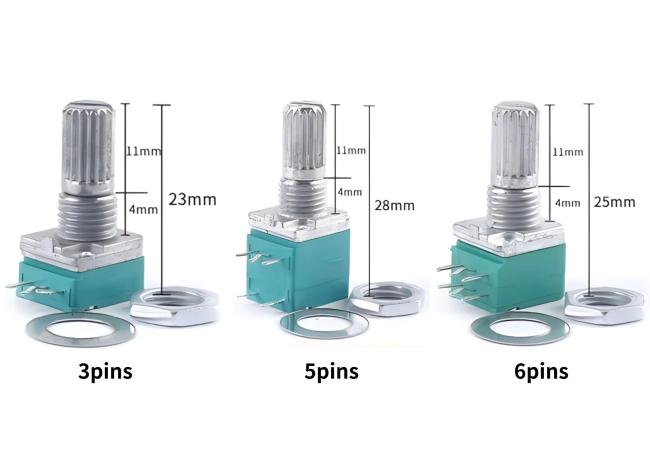 RK097NS potentiometer dimensional diagram
