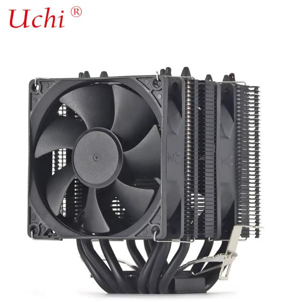 듀얼 타워 듀얼 팬 블랙 팬 쿨러 PC 마더보드 CPU 쿨러