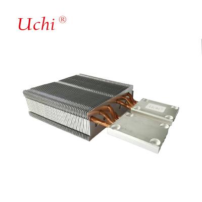 China Enfriador de CPU con aletas de cremallera para PC de aluminio-cobre con 8 tubos de calor pequeños para un control eficiente de la temperatura en venta