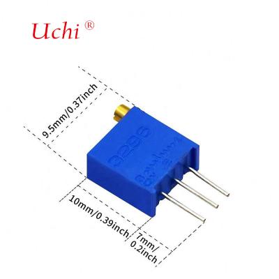 China 3296w Variabele Weerstand Top Afstelling Multi-turn Keramische Fijnregeling Potentiometer, 10k Precisie Potentiometer Te koop