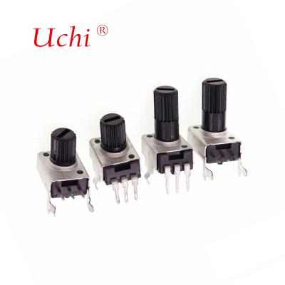 중국 RV09 단일 회전 10K 12.5mm 조정 가능한 회전 탄소 필름 전위차계 판매용