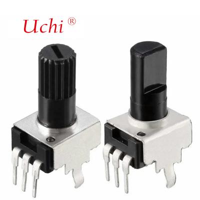 중국 RV09 단일 회전 10K 12.5mm 조정 가능한 회전 탄소 필름 전위차계 판매용