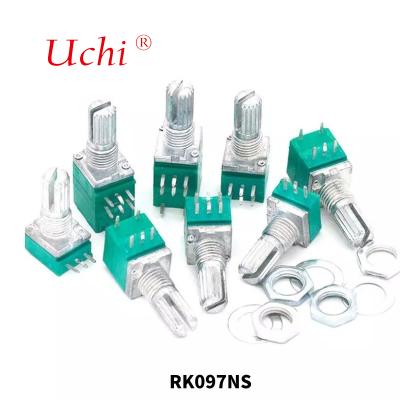 China RK097NS 5-pins 9mm 10K Rotary Mono Precisie Potentiometer Te koop