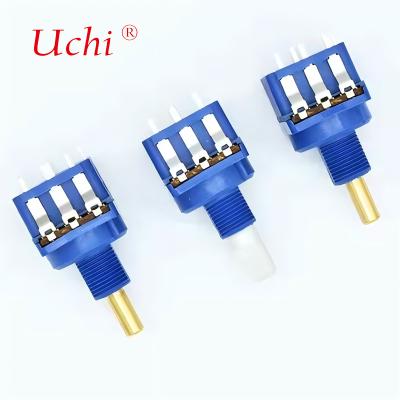 China WH116AK Massief Koperen As Draaiende Dimmer Potentiometer Met 10A Drukknopschakelaar Te koop