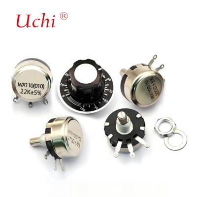 China WX110 Eendraaids Gewikkelde Precisie Draaipotentiometer Knop 470 Ω 1K 2K 10K 22K Te koop