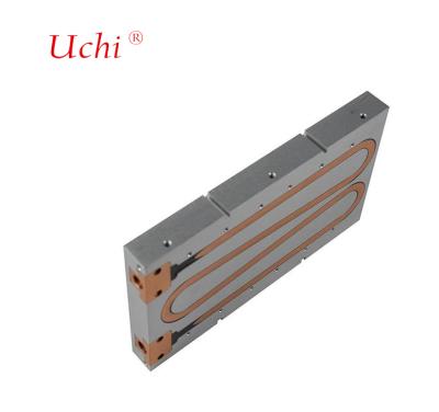 China Kundenspezifischer 30-mm-wassergekühlter Block-Flüssigkeitskühler aus Aluminiumlegierung zu verkaufen