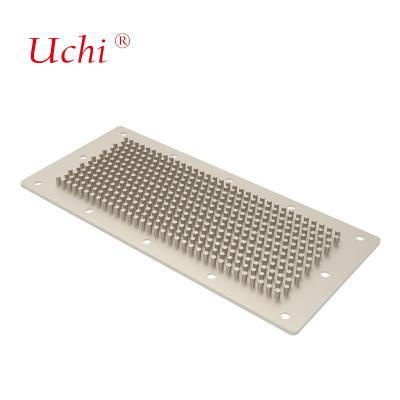 China CNC-machined Square Copper Fin Cold Forged Heat Sink For CPU for sale