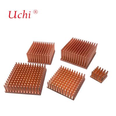 China Mini Square Copper Cold Forged Pin Fin Heat Sink for sale
