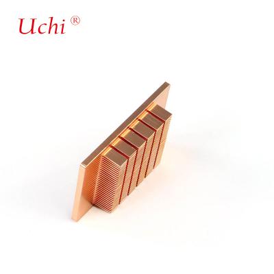 China 58W High Density Copper Pin Fins Skived Heatsink for sale