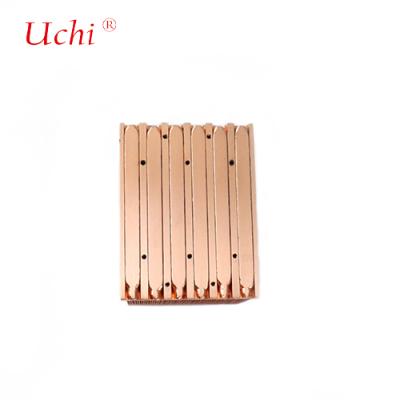 China Buckle Fin Copper Heat Sink Power Supply Cooling Plate for sale