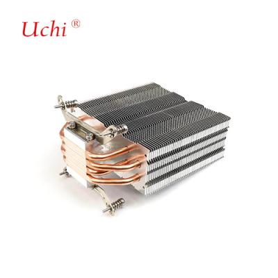 China Clip-type Zipper Fin Computer CPU Heat Sink With 4 Heat Pipes for sale