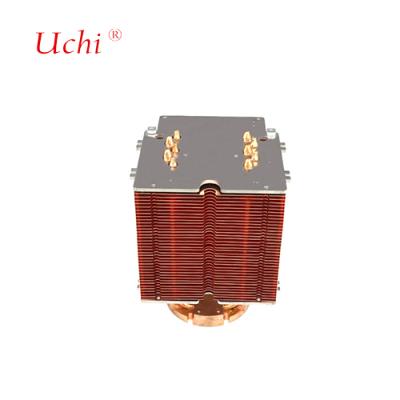 China High-Power Pure Copper Zipper Fin Heat Pipe LED Heat Sink for sale