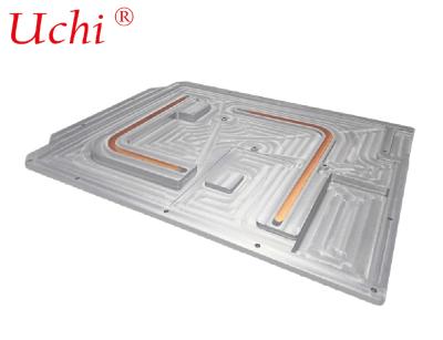 China Aluminum Extrusion Plate Heat Sink With 2 Heat Pipes Friction Welding Heat Sink for sale