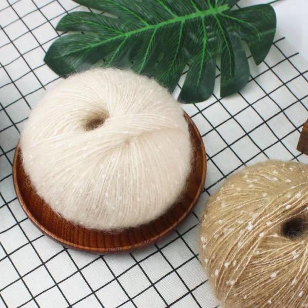 Quality wholesale 25g ball fluffy soft Long hair 100% mohair yarn for hand knitting for sale