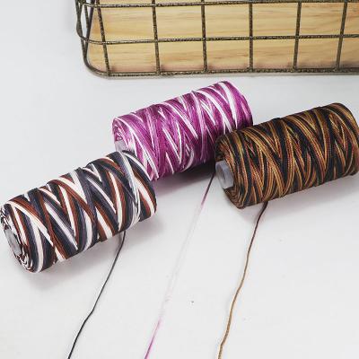 China Multi Color 3strand 100% polyester Macrame Yarn 3MM  Twist Single Strand Macrame Cord yarn for sale