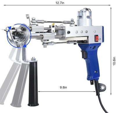 China Tufting Gun Carpet Weaving Machine 2 in 1 Cut and Loop Pile Electric Handheld Knitting Tool Cloth Rug Gun Machine Starter Kit for sale
