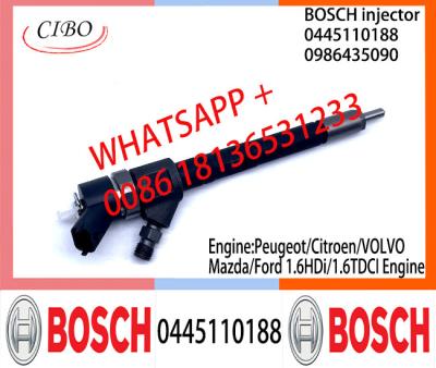 Cina Iniettore comune 0445110188 della ferrovia del combustibile di BOSCH 0986435090 9655045080 96507606 96550450 per Peugeot/Citroen/VOL/Mazda/Ford in vendita
