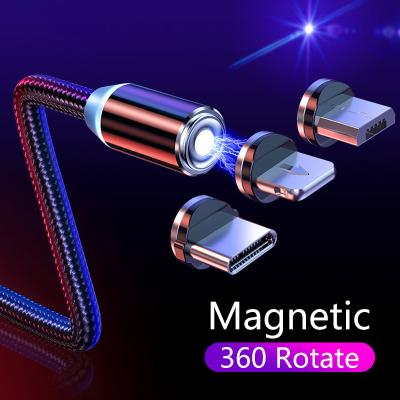 Cina 2A 3 in 1 480 Mbps micro USB 360 gradi che girano il cavo magnetico di USB in vendita