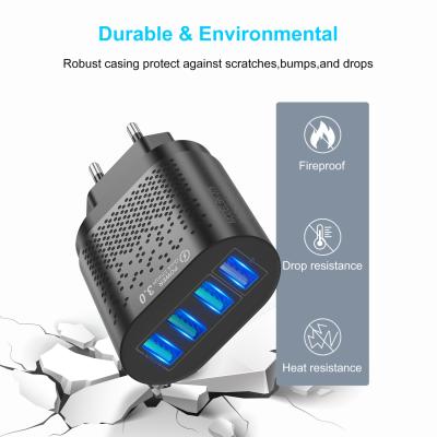 Cina Adattatore a prova di fuoco del caricatore del porto 48W QC3.0 USB del PC 4 di Samsung Xiaomi in vendita