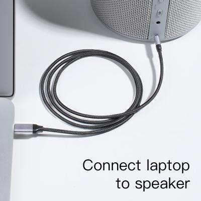 Cina Anti tipo d'avvolgimento C di USB della treccia di ROHS al cavo AUS. dell'audio di 3.5mm in vendita