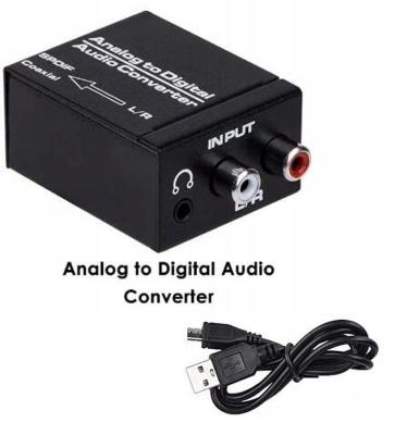 China R/L RCA 3.5mm AUX Analog to Digital Audio Converter Coaxial Toslink Optical Audio Adapter for sale