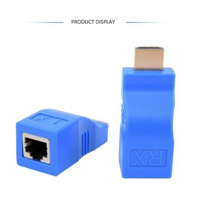 Cina 4kx2k adattatore 30m del riempitivo del segnale Rj45 Hdmi sopra Utp Cat5e/6 Lan Network Ports in vendita