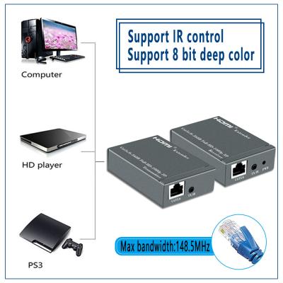 Cina 60m 1080P Ca5e/6/7 HDMI sopra l'adattatore di Ethernet con il ciclo di IR HDMI verso l'esterno opzione in vendita