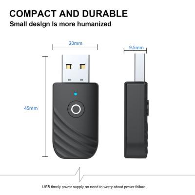 China Adapter 5,0 Fernsehpc-drahtloser USBs Bluetooth mit 3 in 1 Audiosende-empfangsgerät 3.5mm zu verkaufen