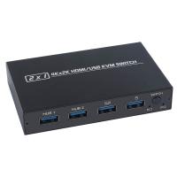 China OEM HDMI KVM Switch Two Input And One Output Keyboard Mouse Printer USB Input 4K@30HZ for sale