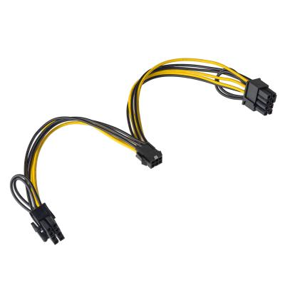 Cina 6+2 cavo di alimentazione elettrica della scheda video di Pin PCIE 8 - cavo della colonna montante di Pin PCIE in vendita