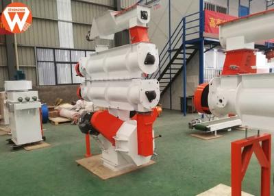 China Alimentação da vaca do porco que faz a máquina, planta da alimentação da pelota da galinha com condicionador da dupla camada à venda