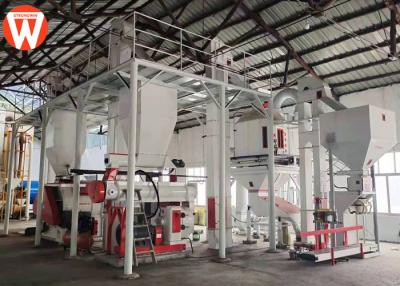 China linha de produção planta da alimentação das aves domésticas da pelota 10T/H de 10mm de produção da alimentação animal de 550kw à venda