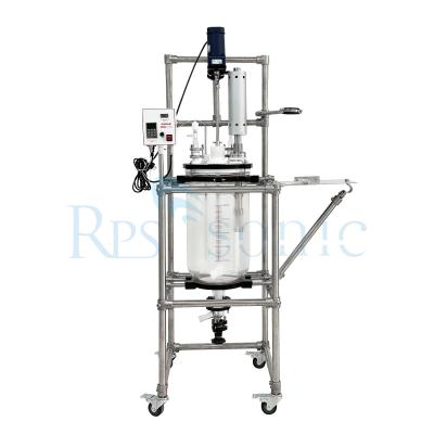 China Ultrasonic homogenizer mixing extraction processor with glass reaction vessel for sale