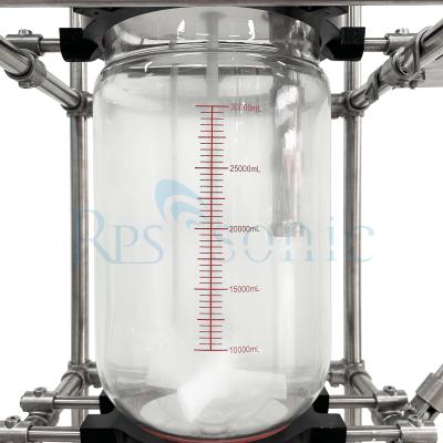 China Ultrasonic homogenizer mixing extraction processor with glass reaction vessel for sale