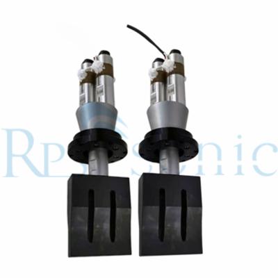 China Double Transducer Vibrator Ultrasonic Welding System 20khz for Non Woven Cutting for sale