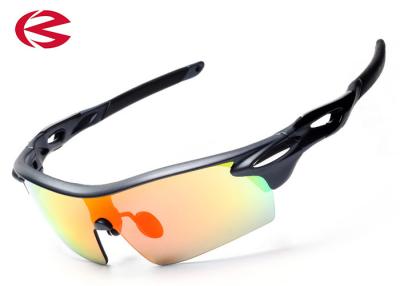 China Anti Glare Bike Riding Glasses For Night Driving Customized Black PC Frame for sale