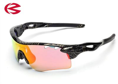 China 100% UV Protection Bike Riding Sunglasses , Impact Resistant Safety Road Cycling Glasses for sale