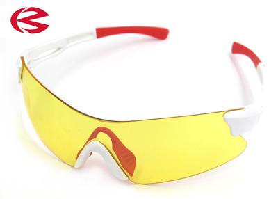 China Pellor Cycling Wrap Running Outdoor Sports Sunglasses , Yellow Lens Rimless Cycling Sunglasses for sale
