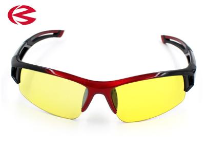 China Yellow Lenses Anti Glare Outdoor Sports Glasses For Night Driving , Motorcycle Riding Goggles for sale