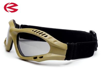 China Khaki Frame Military Polarized Tactical Sunglasses , Foam Padding Changeable Lens Sunglasses for sale