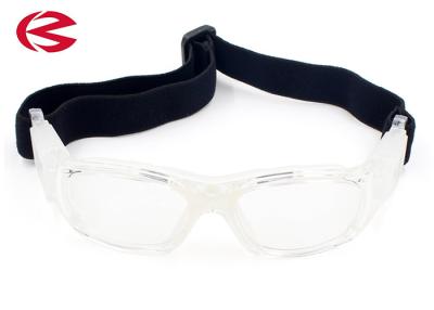 China Customized Elastic Band Basketball Sports Glasses With Prescription Transparent Lens for sale