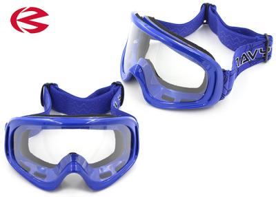 China Blue TPU Frame Clear Lens Motorcycle Riding Sunglasses For Men Anti Fog UV Protection for sale